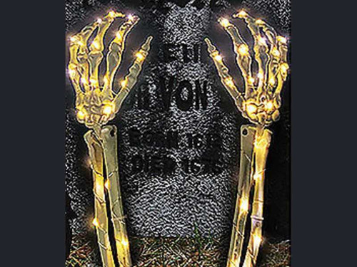 Glowing Skeleton Arms - Light Up Your Halloween Yard Décor!