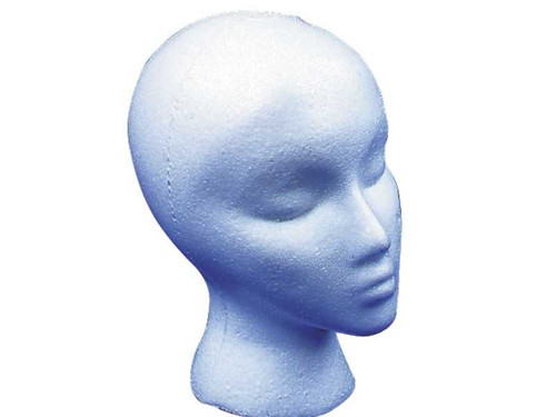 Styrofoam Head Forms Box of 12 - Styrofoam Head for Wigs