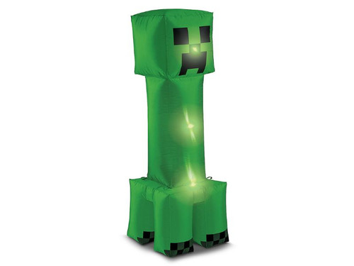 Light-Up 4ft Blowup Inflatable Minecraft Creeper for Halloween Yard Decor