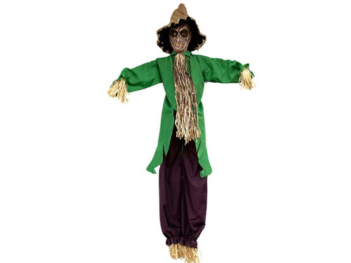 Light-Up Hanging Animated Scarecrow 6ft | Scary Halloween Decoration