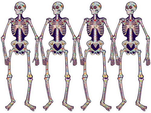 Jointed Day Of The Dead Skeleton | Vibrant Dia de los Muertos Decoration