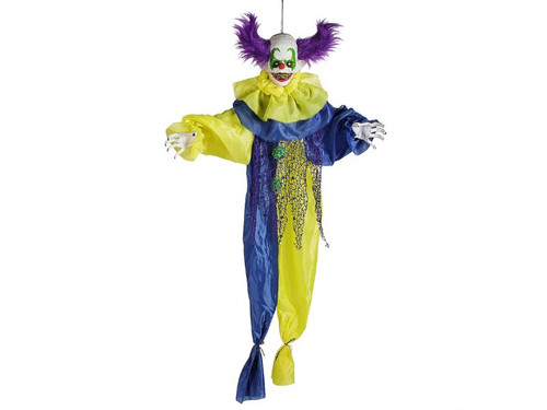 4ft Hanging Light Up Shaking Clown Halloween Decoration