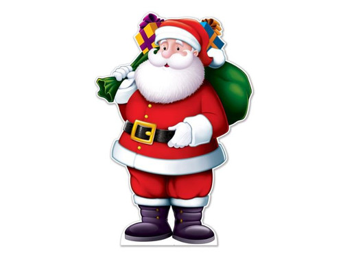 Santa Stand Up - Life-Size 5'7" Christmas Decoration