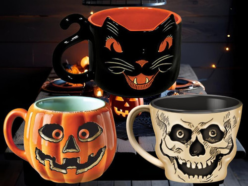 Vintage Halloween Ceramic Mug Collection (Set of 3) | Beistle
