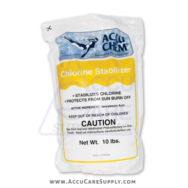 CHLORINE STABILIZER 4 X 10# POUCH CS PK - Accu-Care Supply Inc