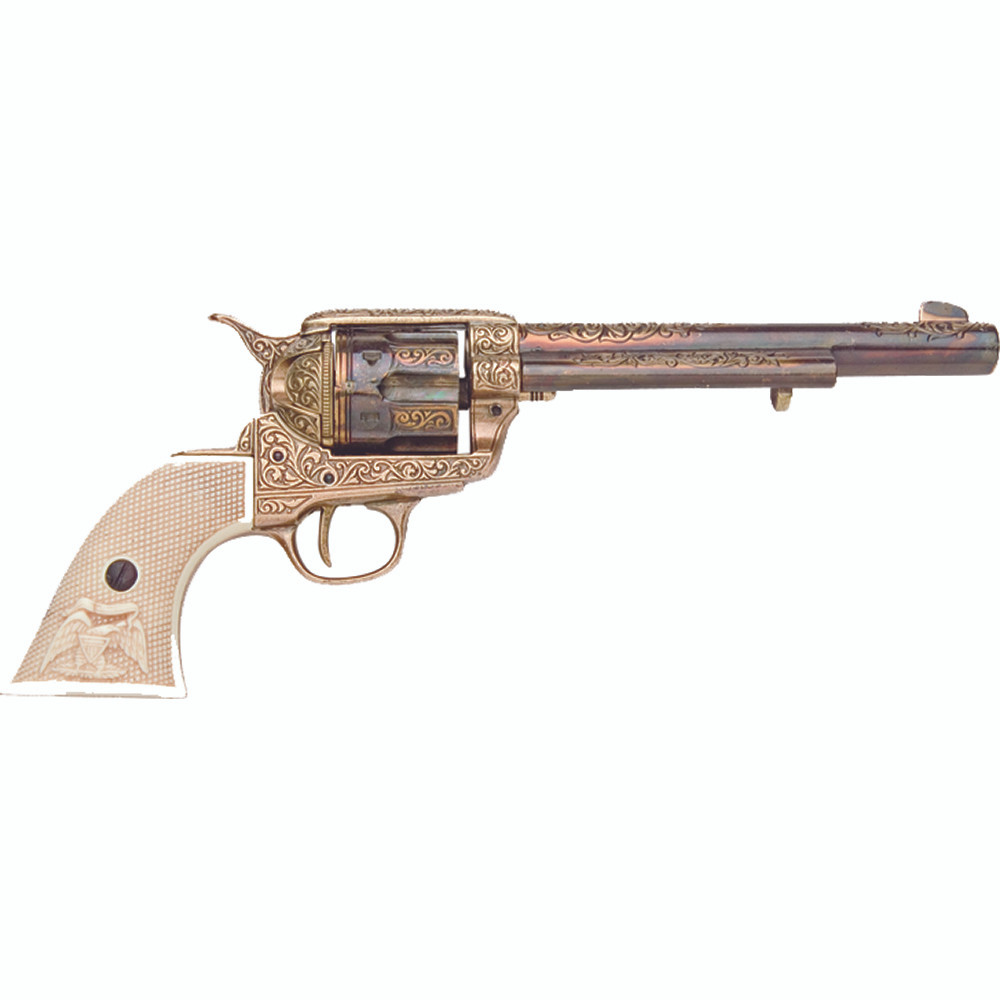 Denix M1851 Navy Replica Revolver Collector's Armoury Exclusive Nickel/Gold
