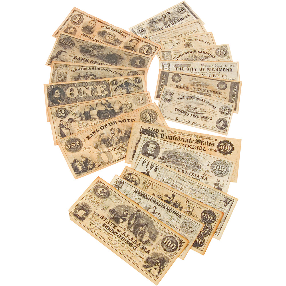 Replica Civil War Paper Currency - ReplicaWeaponry.com