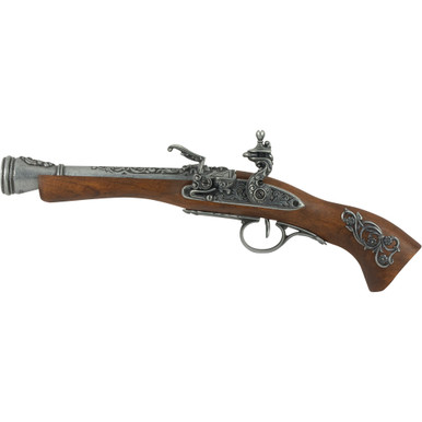 Denix Left-Handed Austrian Replica Flintlock Pistol - Grey ...