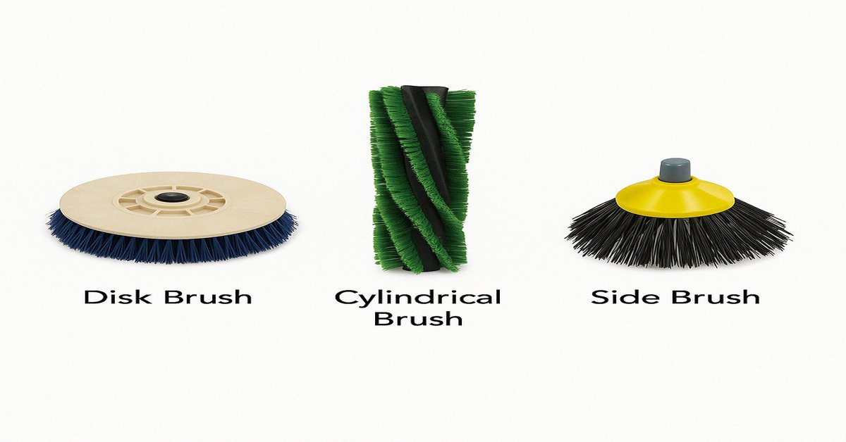 How to Choose the Right Floor Scrubber Brush: Disk, Cylindrical & Side ...