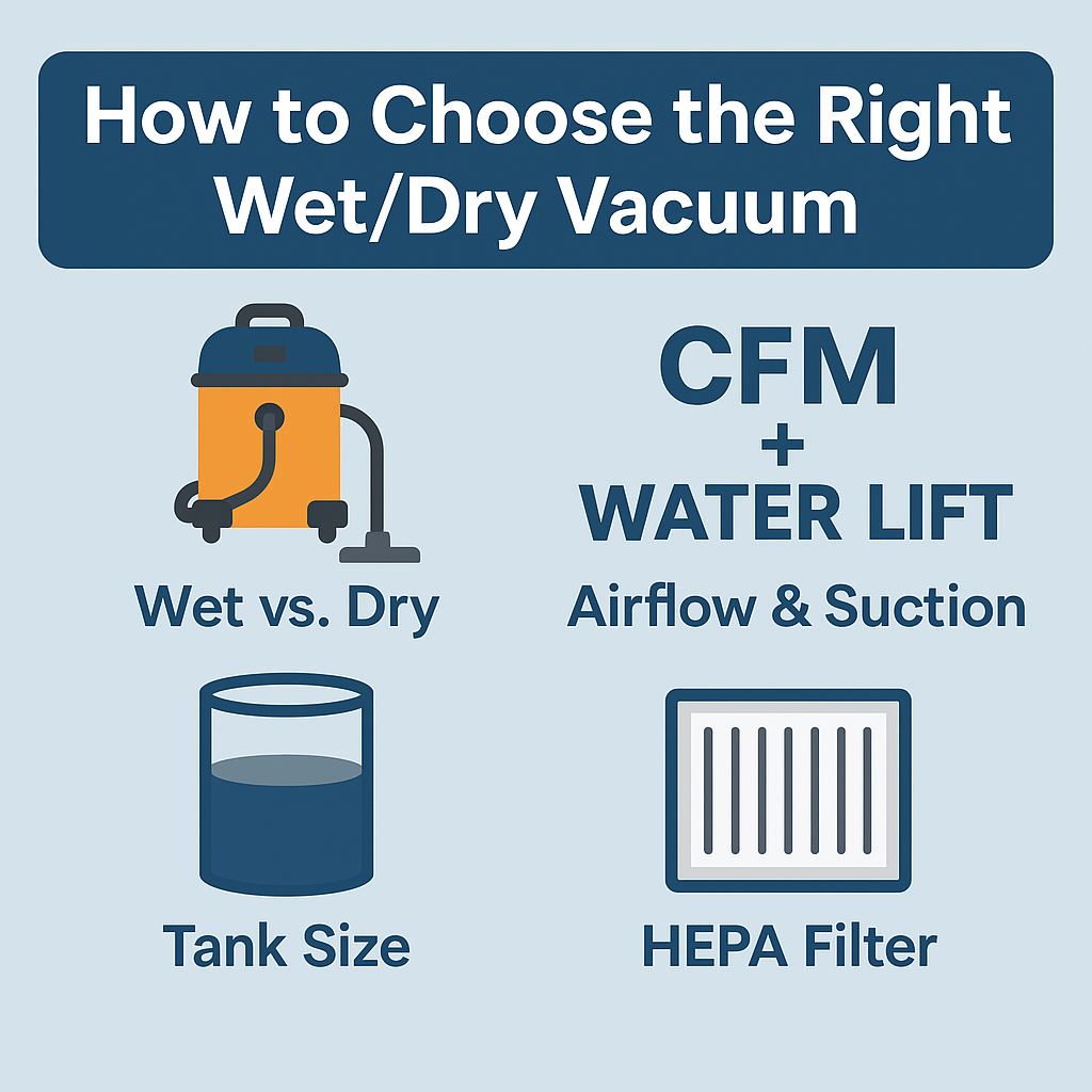 How to Choose the Right Commercial Wet/Dry Vacuum Cleaner - Monster ...