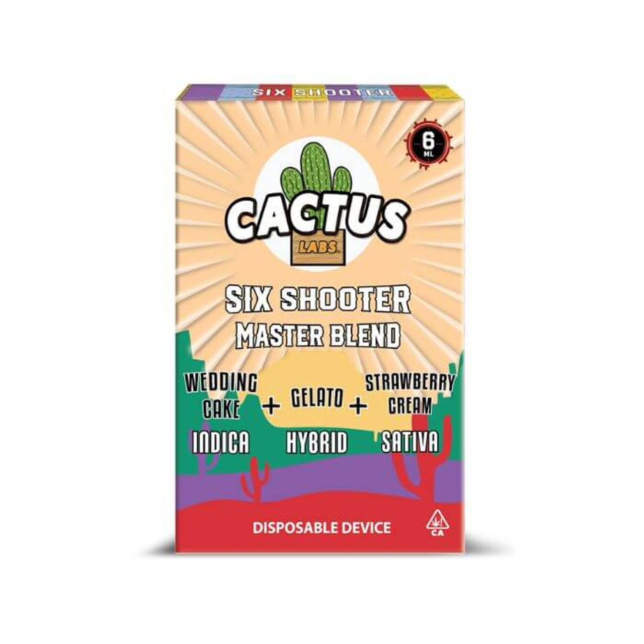 Cactus Labs Delta 11 Disposable Vape Six Shooter 6g