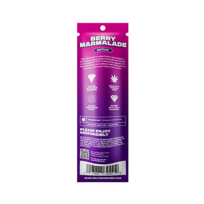 Delta Munchies THCA Pre Roll Double Doinks 1.5G | VapeRanger Wholesale