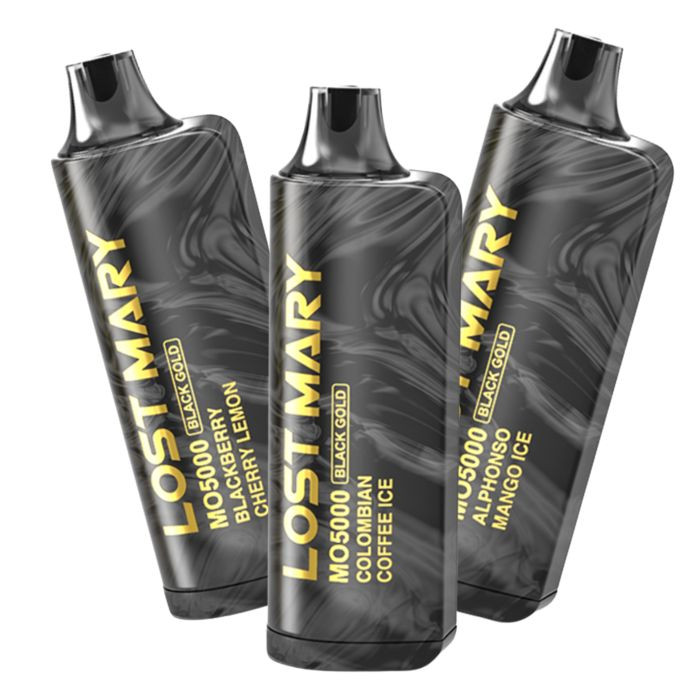 Lost Mary MO5000 Black Gold Edition Disposable Vape - 5000 Puffs ...
