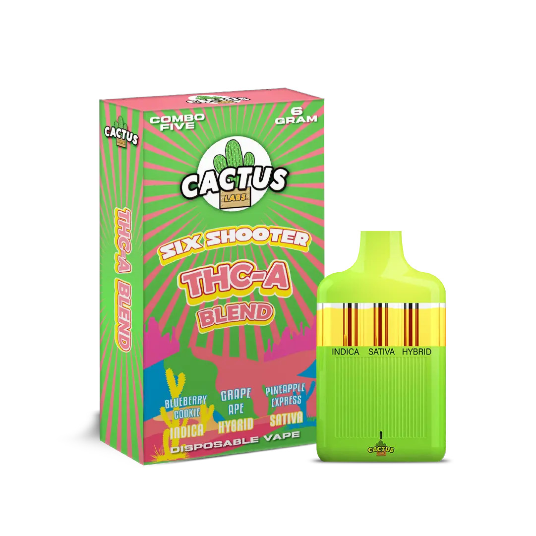Cactus Labs Six Shooter THC-A Blend Disposable 6G Wholesale