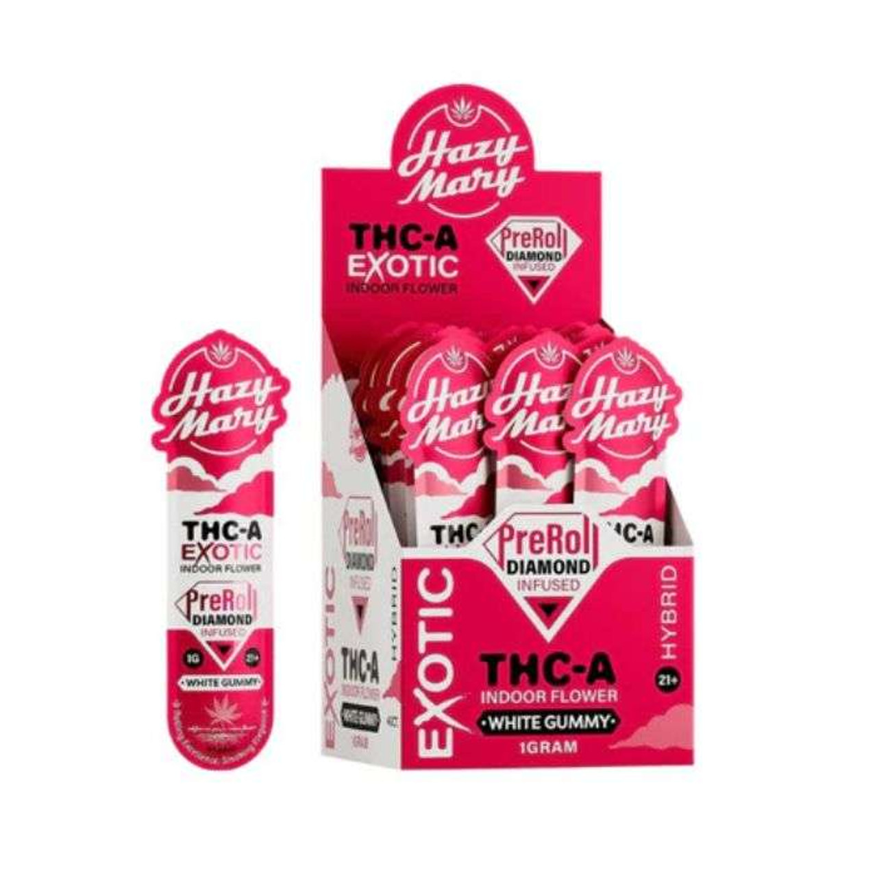 Hazy Mary Pre Rolls Exotic Diamond Infused 1g Vaperanger