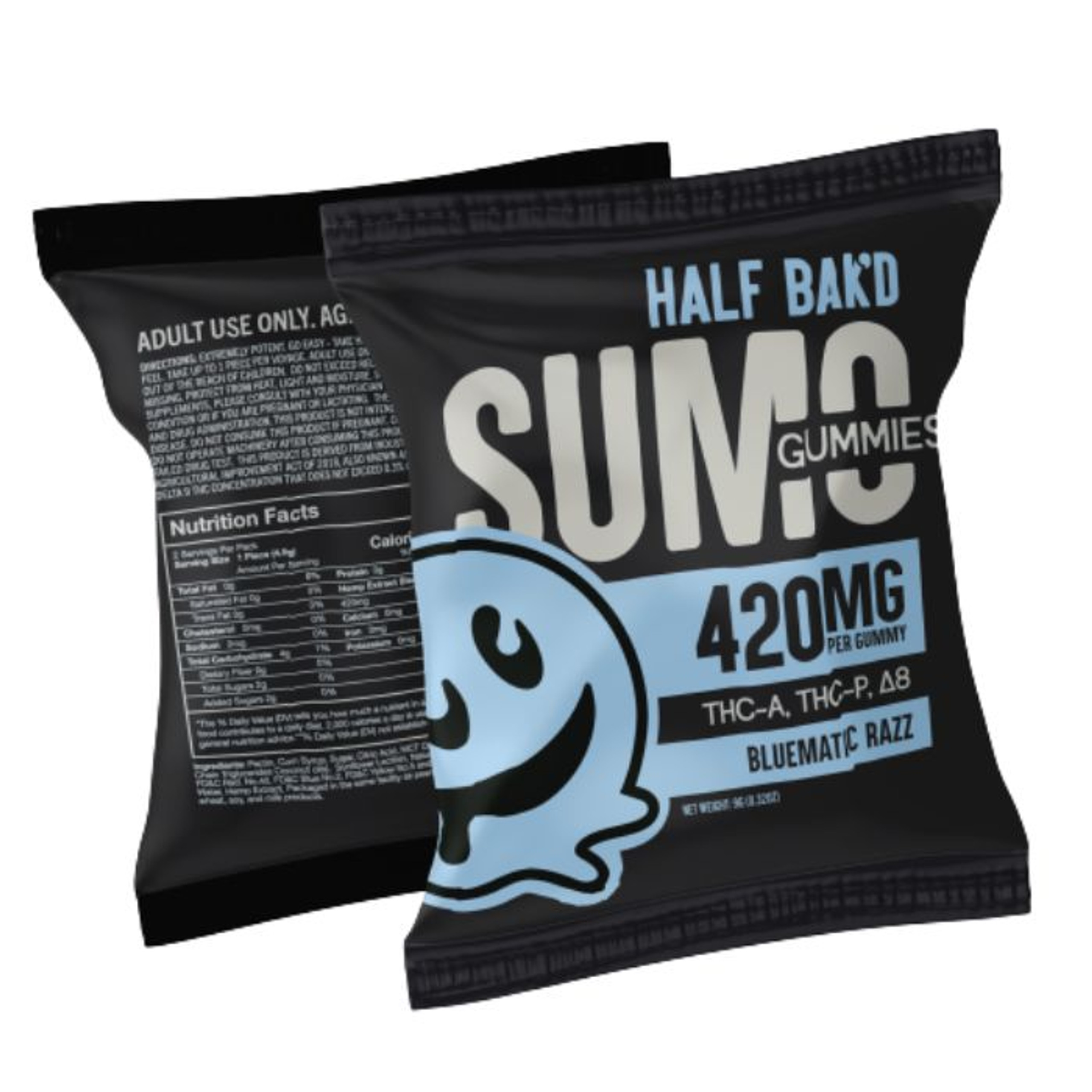 Half Bak'd THCA - THC-P - Delta 8 THC Gummies Sumo Sachets | VapeRanger ...