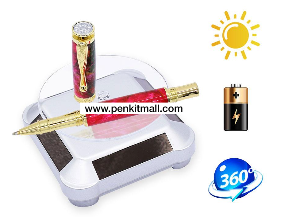 Solar / Battery Pen Revolving Showcase - Pen Kit Mall