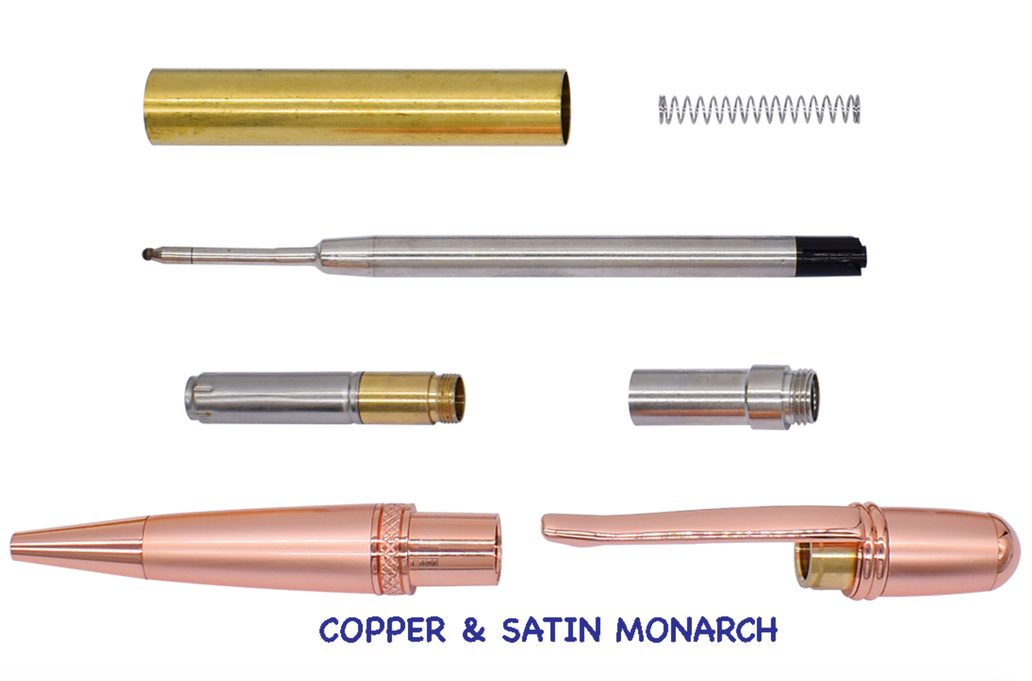 Monarch Copper & Satin Copper Pen Kit - Pen Kit Mall
