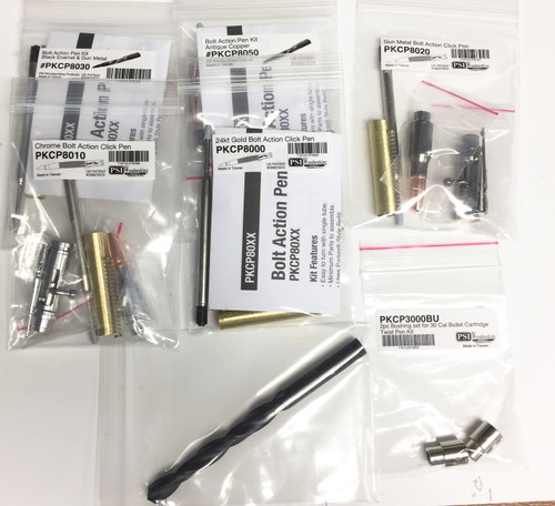 PKCP Bolt Action Pen Starter Pack 5 kits Bushings Drill Bit - Pen Kit Mall