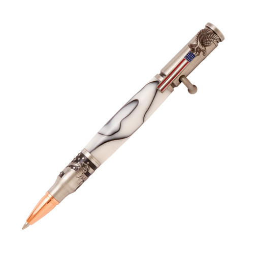 PKCP8ARAP Salute The Troops Bolt Action Antique PEWTER Pen Kit - Pen ...