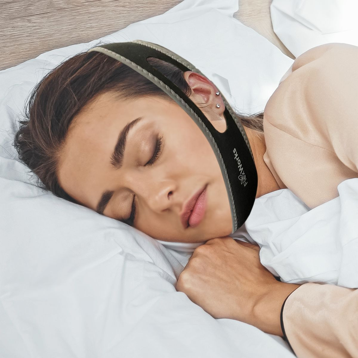 FlexWorks™ Anti-Snore Sleep Solution Chin Strap - Pick Your Plum