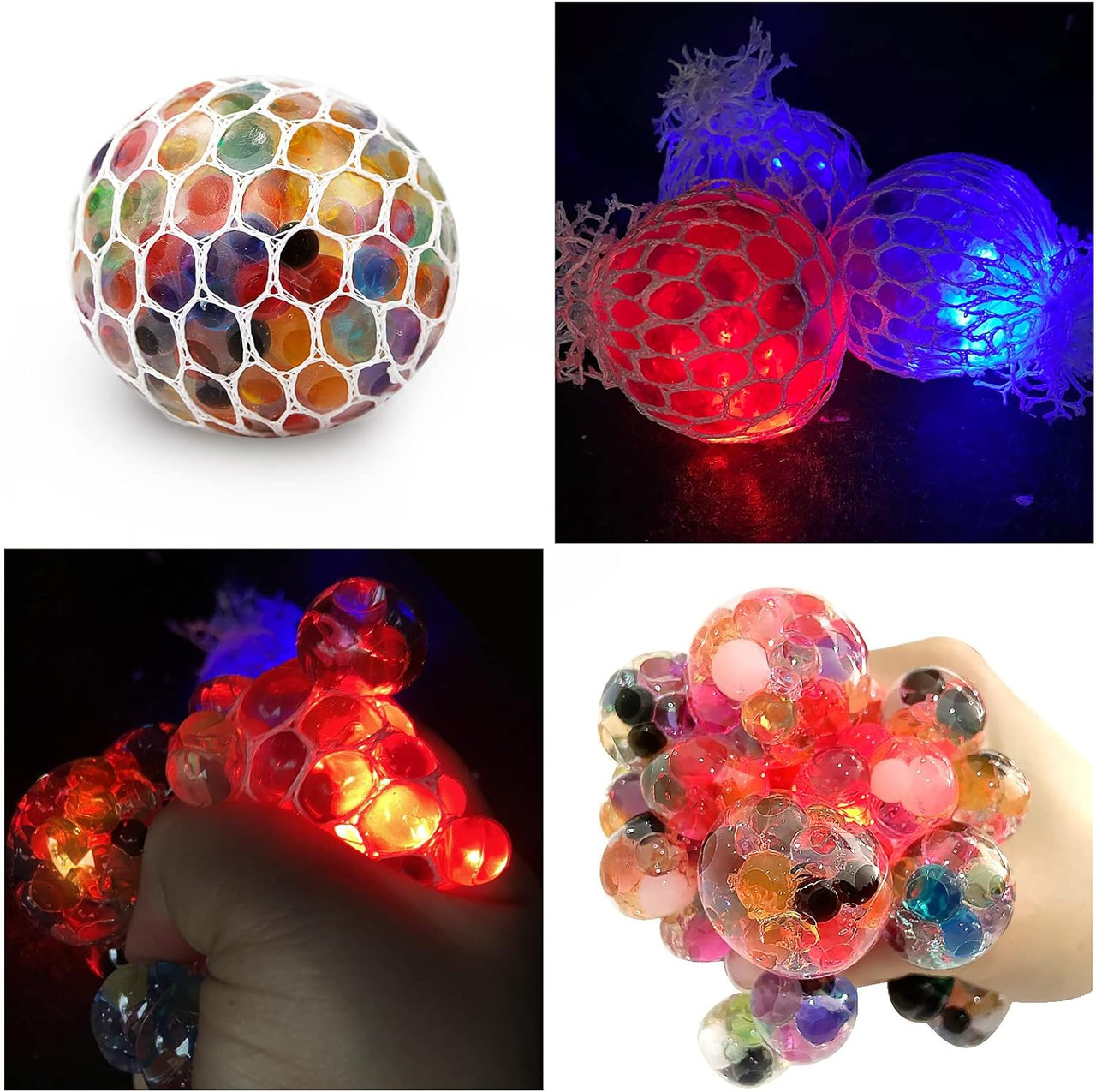 LED Anti-Stress Squeeze Ball (12-Pack) - Pick Your Plum