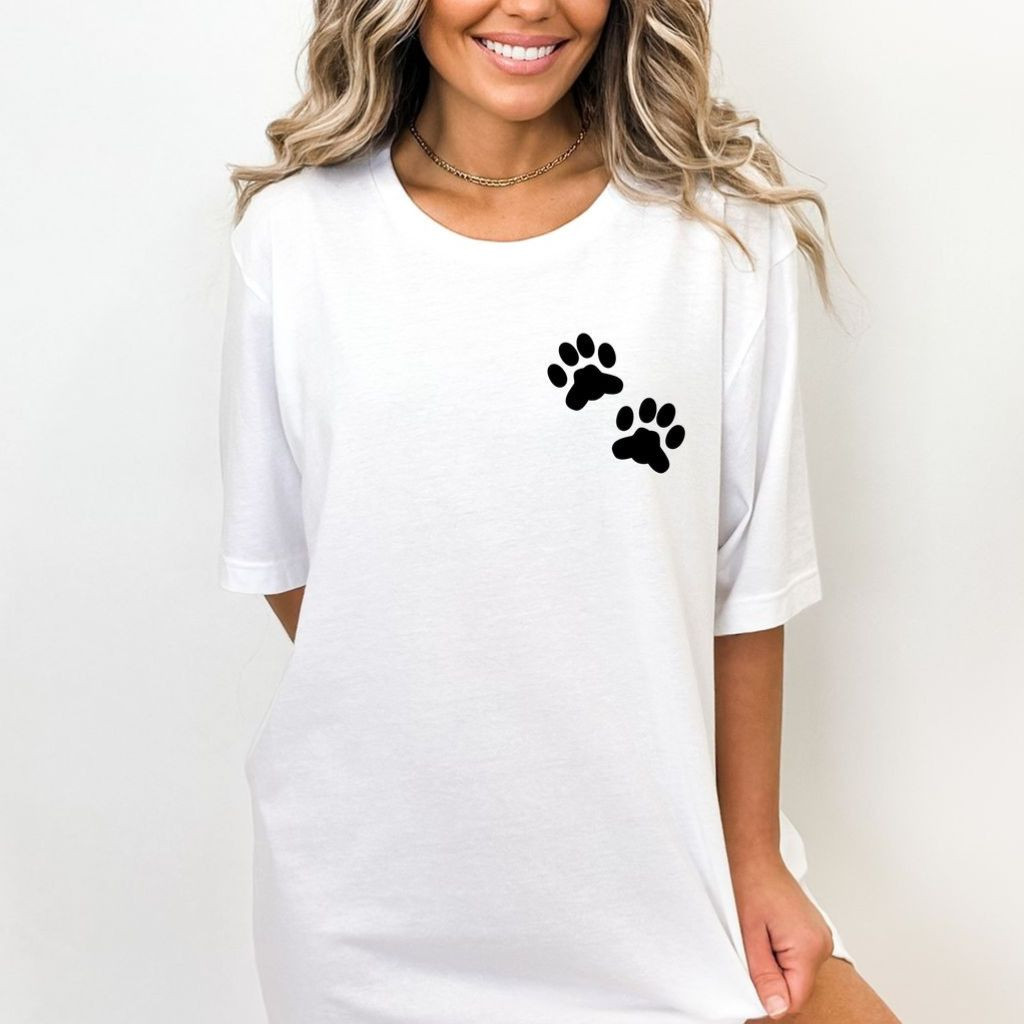Paw Print 'Anti Social Dog Mom Club' Short-Sleeve T-Shirt - Pick Your Plum