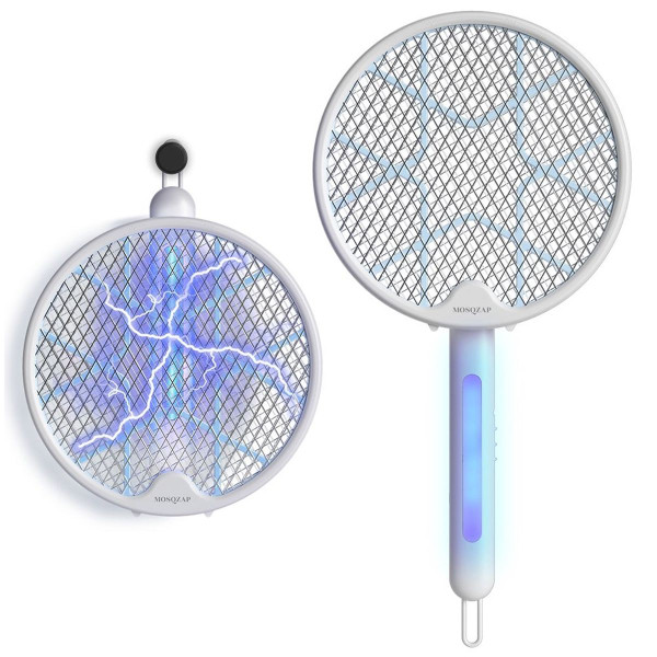 MOSQZAP 2-in-1 Electric Bug Zapping Racket (1- to 3-Pack) - Pick Your Plum