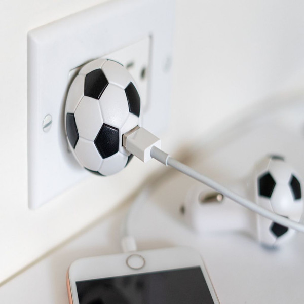 Soccer Ball USB & Car Charger Set (1- or 2-Pack) - Pick Your Plum