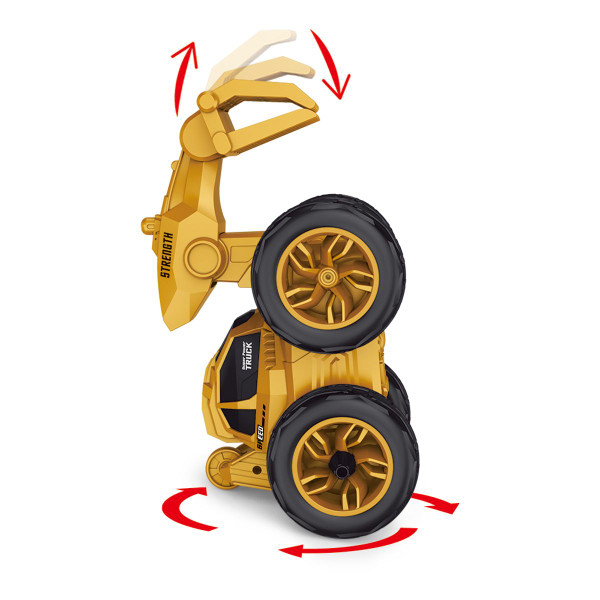 Wood Picker Truck Toy with Lights & 2.4GHz Remote Control - Pick Your Plum