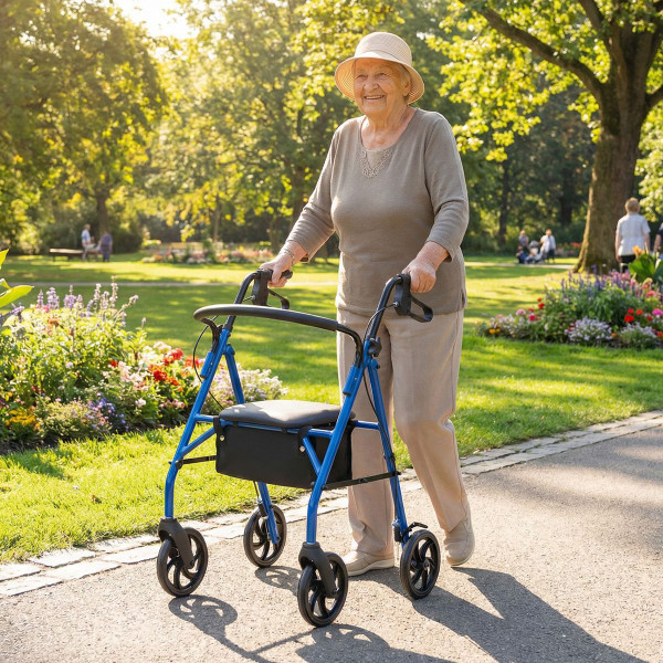 2-in-1 Rollator Walker - Pick Your Plum