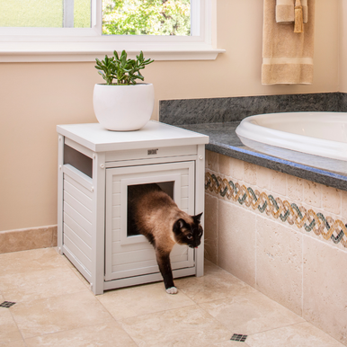 Litter Loo® ECOFLEX Cat Litter Box Cover, End Table - Pick Your Plum