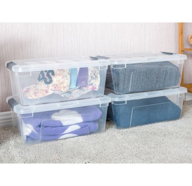 Latching Stackable Storage Box (12-Pack) - Pick Your Plum