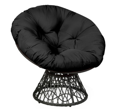 Rattan Ergonomic Swivel Papasan Chair - Pick Your Plum