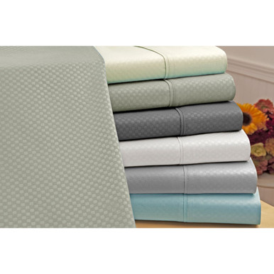 6-Piece Embossed Checkered Sheet Set - Pick Your Plum