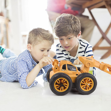 Wood Picker Truck Toy with Lights & 2.4GHz Remote Control - Pick Your Plum