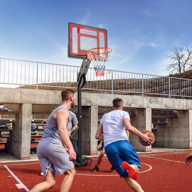 Basketball Hoop with 5 to 10-Foot Adjustable Height - Pick Your Plum