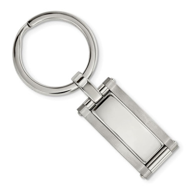 Stainless Steel Brushed and Polished Key Ring - Pick Your Plum