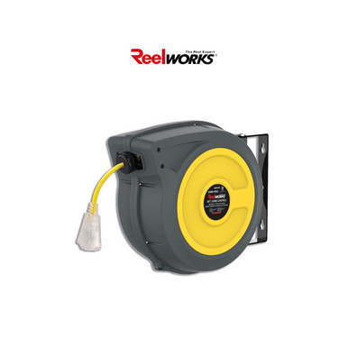 ReelWorks Mountable Retractable Extension Cord Reel - Pick Your Plum