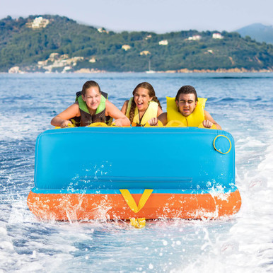 3-Rider Towable Tube for Boating Water Sports with Nylon Cover - Pick ...