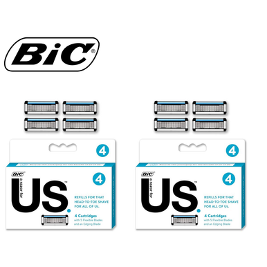 BIC® US 5-Blade Refill Razor Cartridge, 4 ct. (2-Pack) - Pick Your Plum