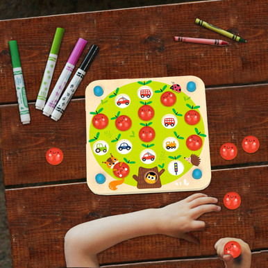 Zummy™ Kids' 23-Piece Apple-Themed Memory Game - Pick Your Plum