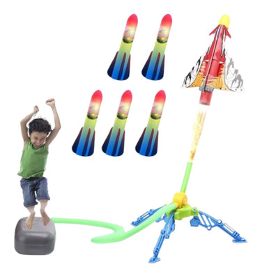 Toy Rocket Launcher with Foam LED Rockets - Pick Your Plum