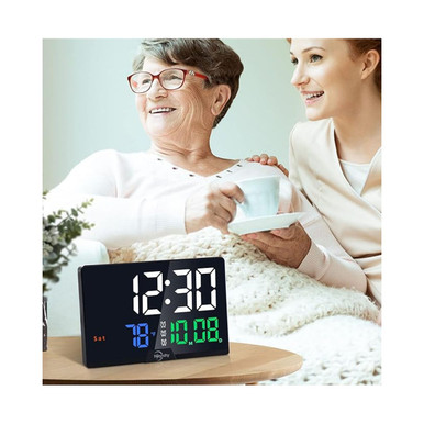 Digital Alarm Clock with Large Number LED Display - Pick Your Plum