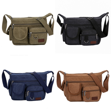 Canvas Bag with Multiple Pockets - Pick Your Plum