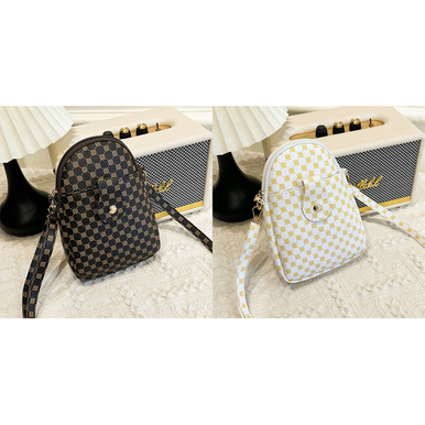 Lior Crossbody Patterned Phone Bag - Pick Your Plum