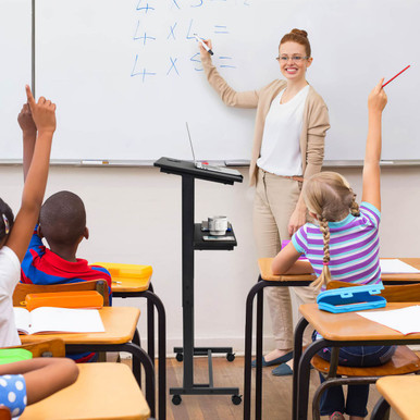 3-Position Height-Adjustable Lectern with Tilted Tabletop - Pick Your Plum