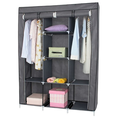 Portable Wardrobe Closet with Cover - Pick Your Plum