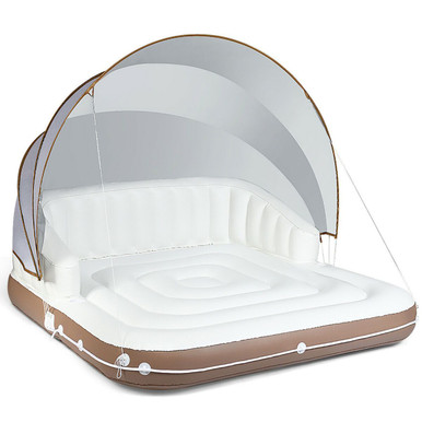 Inflatable Lounge Raft with Retractable Canopy - Pick Your Plum