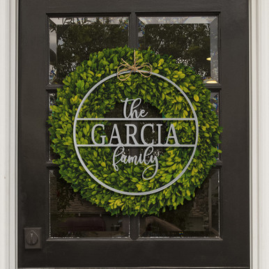 Personalized Circle Family Name Metal Sign - Pick Your Plum